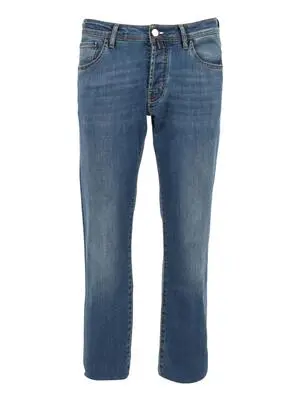 Jacob Cohen Logo Patch Straight-leg Jeans - Blue