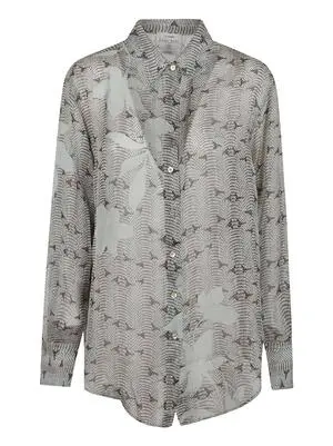 FORTE_FORTE Printed Long Sleeve Shirt - Breeze