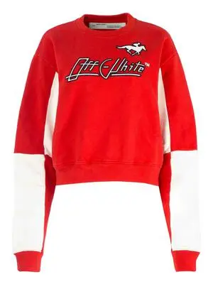 Off-White Printed Pullover - Red
