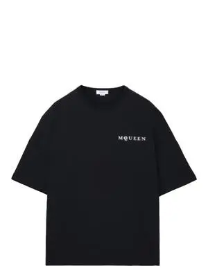 Alexander McQueen Logo Printed Oversized T-shirt - Black