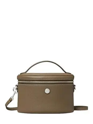 Tory Burch Pebble Leather Top-handle Vanity Case - Wild Mushroom