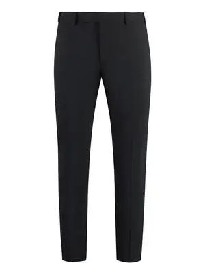 PT TORINO Wool Blend Dress Trousers - Black
