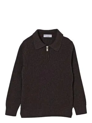 BRUNELLO CUCINELLI Brunello Cucinelli Zip Polo Shirt With Ribbed Hem