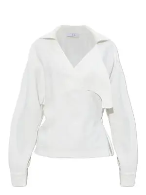 IRO PARIS Wrap-tie Blouse With Asymmetrical Closure - White