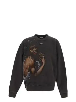 Off-White Bacchus Crewneck Long-sleeved Sweatshirt - Black