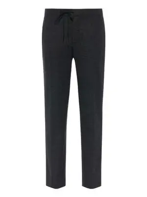 MAISON MARGIELA Drawstring Tailored Trousers - Dark Gray