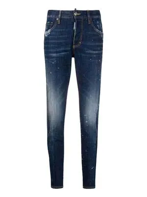 Dsquared2 Distressed Slim-fit Jeans - Blue