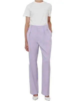 Wardrobe.NYC Tailored Tapered Low-rise Casual Pants - Purple