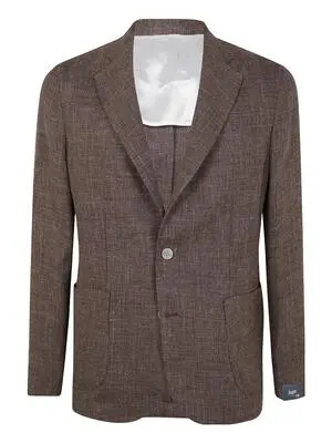 BARBA NAPOLI Single Breasted Blazer - Brown