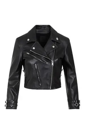 Givenchy Zip-up Biker Jacket With Pointed Collar - Black