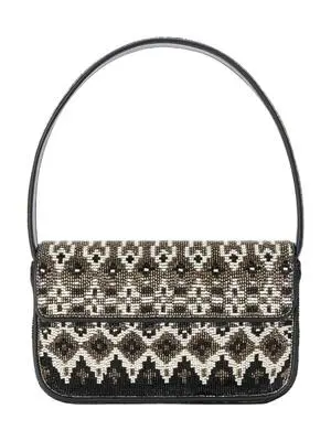Staud Tommy Beaded Shoulder Bag - Black