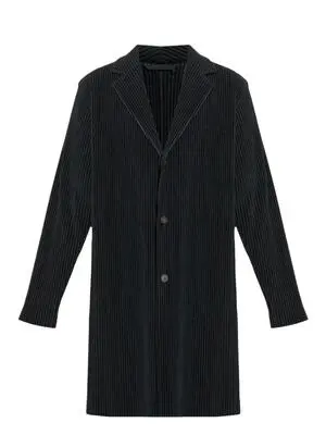 Issey Miyake Pleated Coat - Black