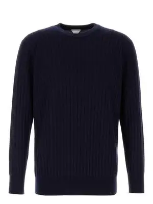 Bottega Veneta Long Sleeved Crewneck Knitted Sweater - Black