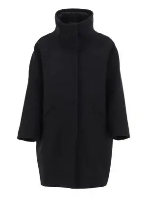 Herno Snap-buttoned High Neck Jacket - Black