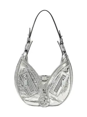Versace Metallic Mini Shoulder Bag - Gray
