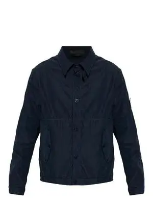 Stone Island Stone Island Logo Patch Buttoned Jacket Blue
