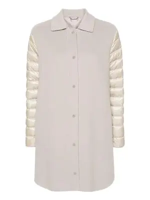 Herno Panelled Down Coat - White