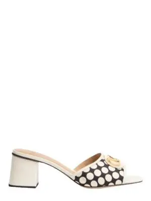 Valentino Garavani 60mm Vlogo-signature Detailed Sandals - Black/ivory