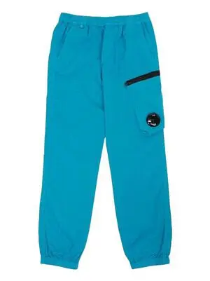 C.P. COMPANY Elastic Waist Cargo Pants With Zippered Pocket - Blue