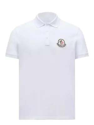 Moncler Logo Patch Polo Shirt - White