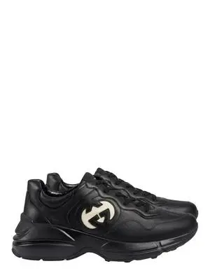 Gucci Interlocking G Rhyton Sneakers - Black