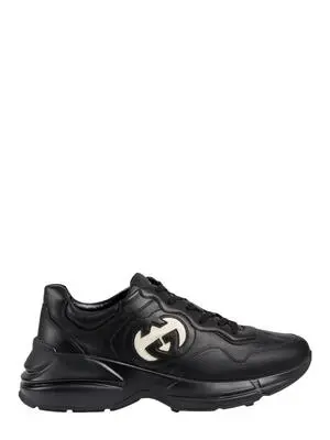 Gucci Interlocking G Rhyton Sneakers - Black