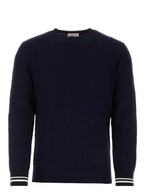 Valentino Garavani All-over Logo Patterned Crewneck Jumper - Black