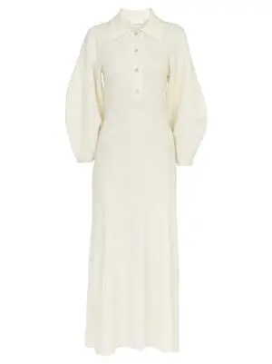 CHLOÉ Chloé Knit Midi Dress With Puff Sleeves