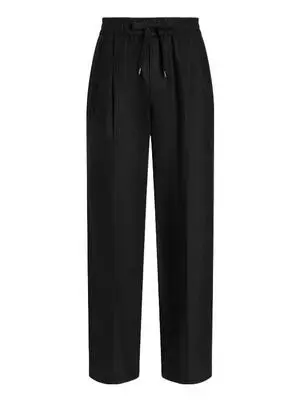 Dolce & Gabbana Drawstring Waist Pleated Trousers - Black