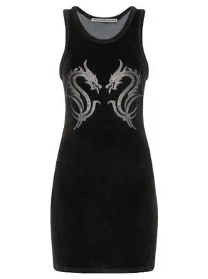 Alexander Wang Embellished Sleeveless Mini Dress - Black
