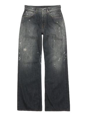 Acne Studios Acne Studios Loose-Fit Distressed Wide-Leg Jeans Black