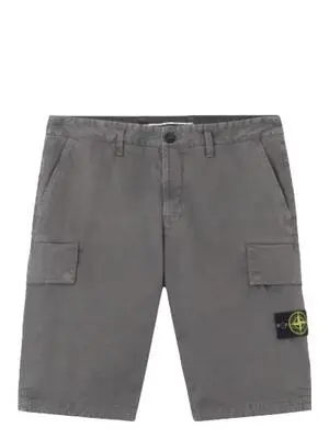 Stone Island Stone Island Regular Fit Cargo Bermuda Shorts Charcoal-grey