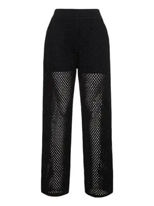 Brunello Cucinelli Knit Wide-legged Casual Pants - Black