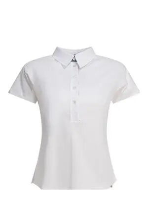 Herno Cotton Polo Top With Short Sleeves - White