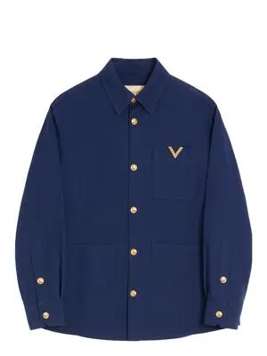 VALENTINO Valentino	Logo Plaque Button-Up Shirt Jacket