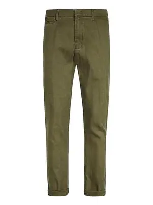 DONDUP Belt Loop Casual Pants With Buttoned Back Pockets - Green