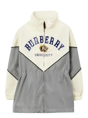 Burberry University" College Print Zip Jacket - Gray