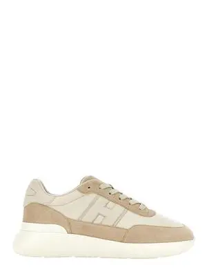 Hogan Hogan Panelled Low-Top Sneakers Beige