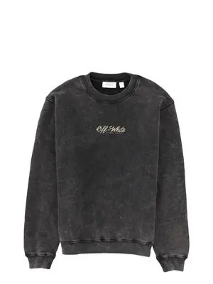 Off-White Crest Back Print Sweatshirt - Black