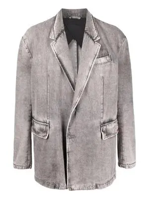 DIESEL® Single-breasted Denim Jacket - Grey