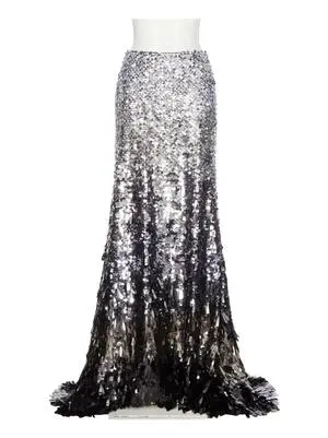 VALENTINO Valentino Sequined Embellished Trailing Extra-Long Skirt