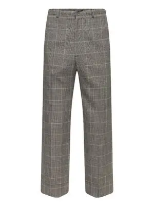 Gucci Logo-patch Tailored Trousers - Gray