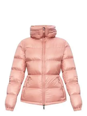 Moncler Douro Zip-up Puffer Jacket With High Neck - Rose Pink