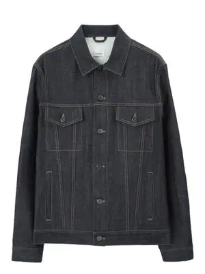 Burberry Logo Patch Denim Jacket - Black