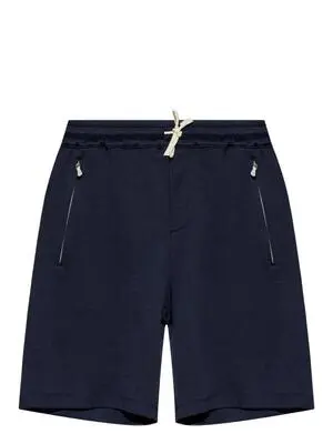 Eleventy Drawstring Zip-pocket Shorts - Black