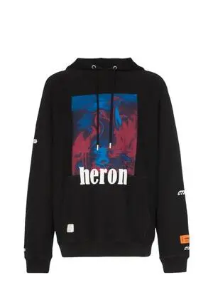 Heron Preston Printed Hoodie - Black