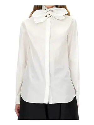 Moschino Moschino Long Sleeve Shirt With Bow Detail White