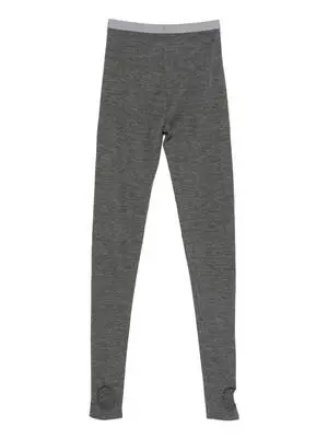 FORTE_FORTE Rib Knit Stirrup Leggings - Melange Grey