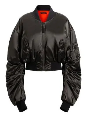 DOLCE & GABBANA Dolce & Gabbana Zip-Up Oversized Bomber Jacket