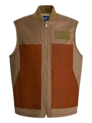Junya Watanabe Zip-up Vest - Brown